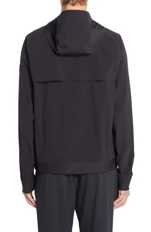 Moncler Hooded Water Repellent Windbreaker - Black