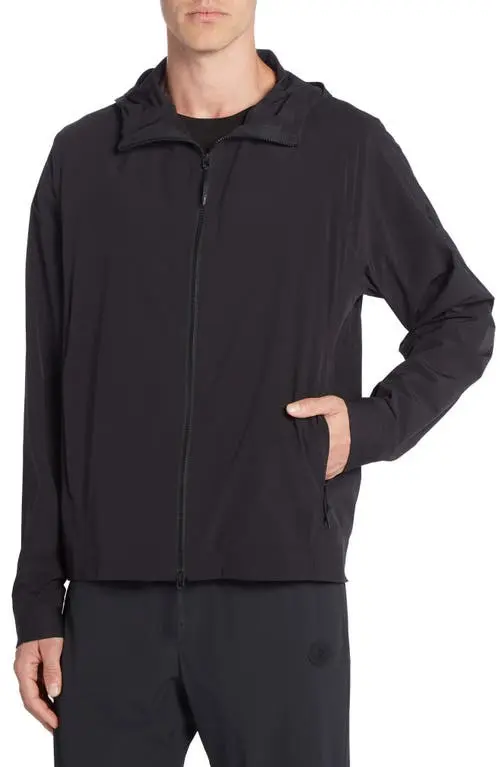 Moncler Hooded Water Repellent Windbreaker - Black