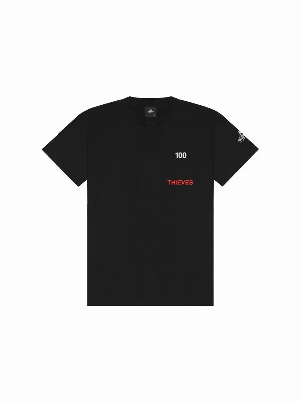 100 THIEVES Numbers T-shirt - Black