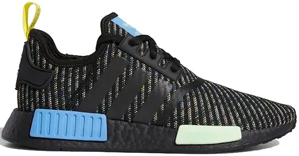 Adidas Nmd_r1 Knit Sneakers - Core Black/real Blue/yellow