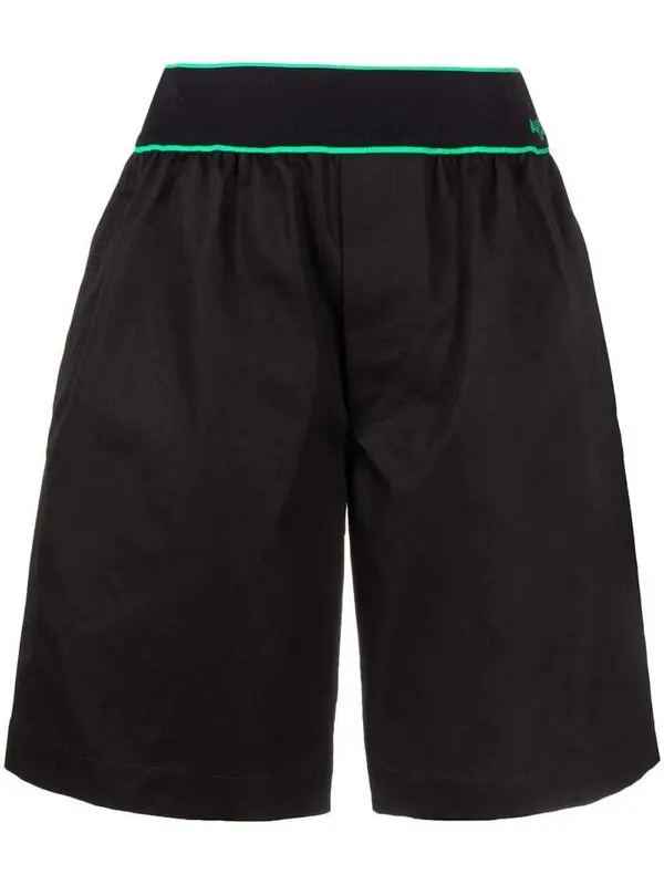 Bottega Veneta Logo Elastic Waist Shorts - Black