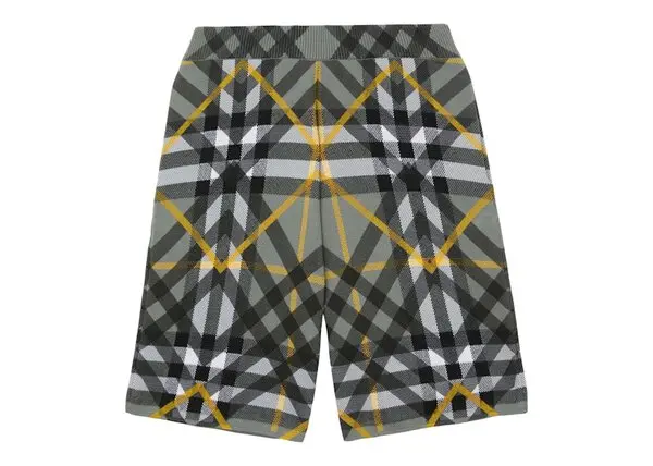 Burberry Check Knit Shorts - Grey