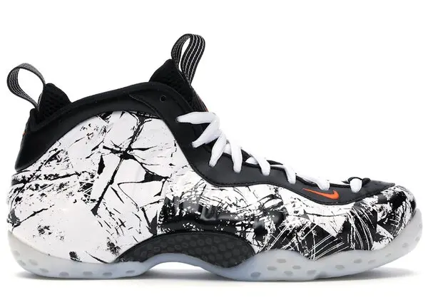 Nike Foamposite One Shattered Backboard Sneakers - Black/white/total Orange
