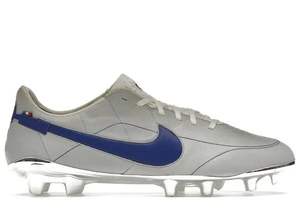 Nike Tiempo Legend Elite Mi Fg Montebelluna Leather - White/metallic Silver/game Royal