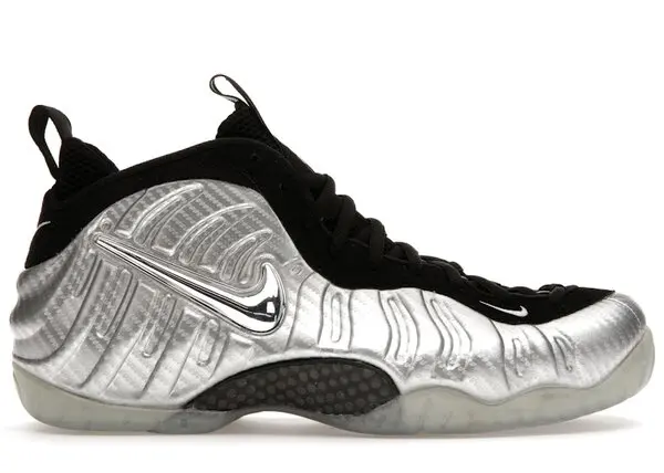 Nike Air Foamposite Pro Silver Surfer Sneakers - Metallic Silver/black
