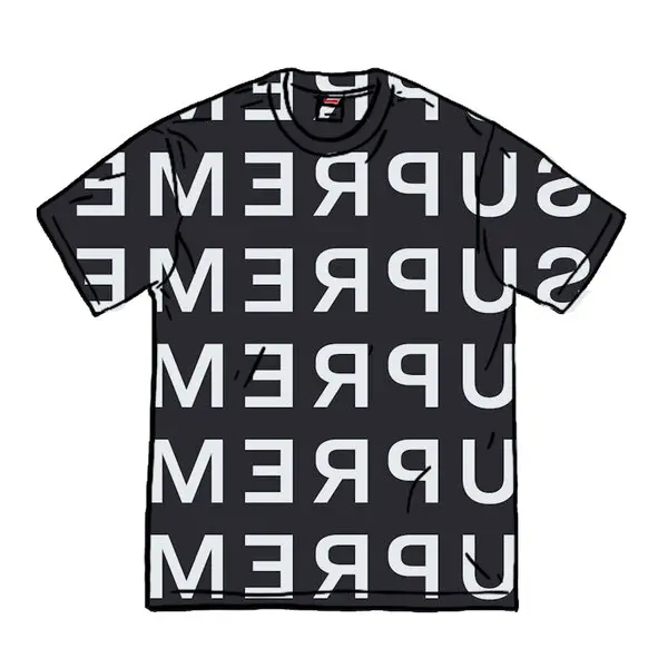 Supreme Intarsia Short Sleeve Top - Black