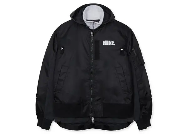 Nike X Sacai Layered Bomber Jacket - Black (womens)