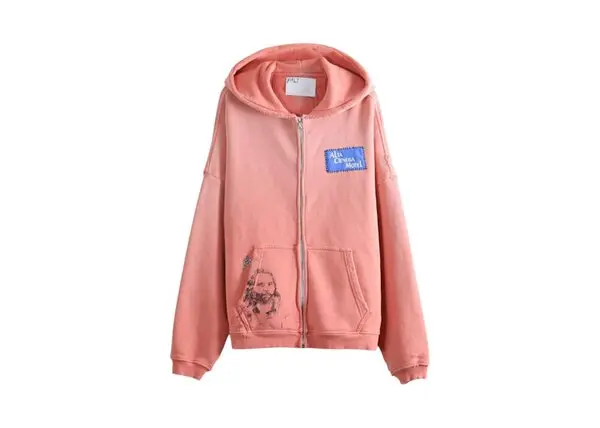 PALY HOLLYWOOD Acne Studios Zip Hoodie - Peach