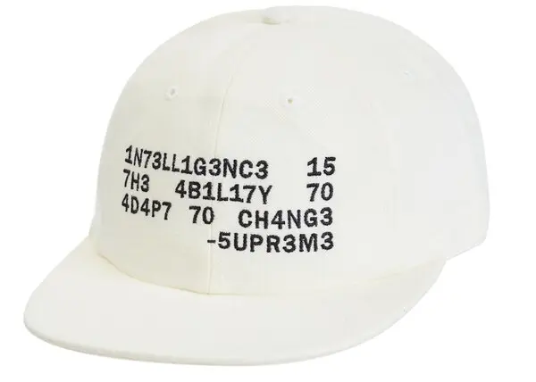 Supreme Intelligence 6-panel Cap - White