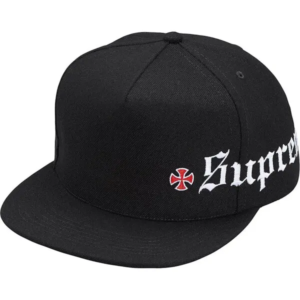 Supreme Independent Old English 5-panel Cap - Black