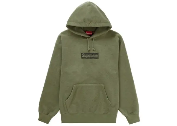 Supreme Inside Out Box Logo Hooded Sweatshirt - Light Olive