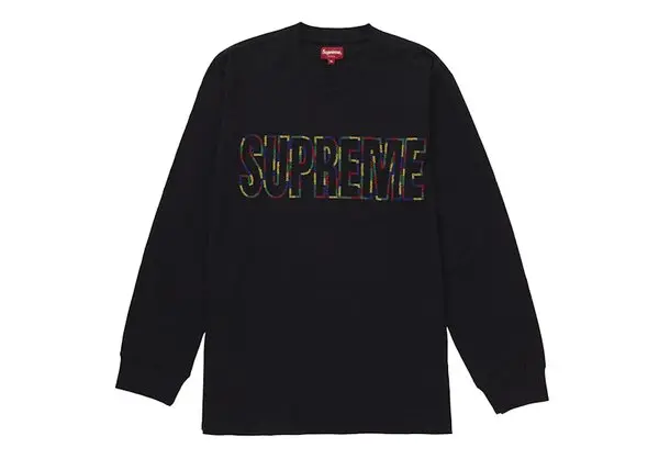 Supreme International Long Sleeve Tee Shirt - Black