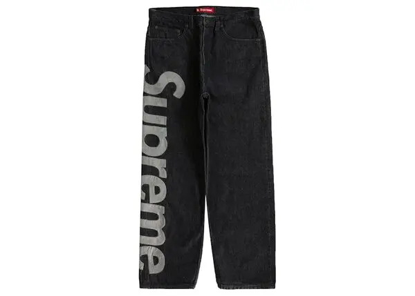 Supreme Inset Logo Jean - Black