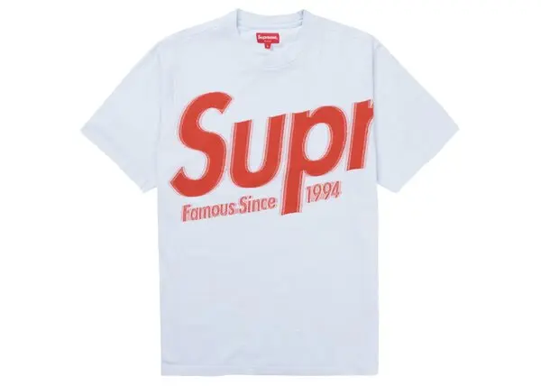 Supreme Intarsia Spellout Short Sleeve Top - Light Blue