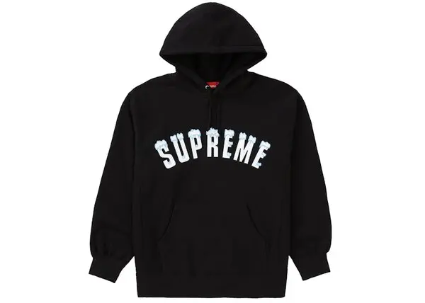 Supreme Icy Arc Hooded Sweatshirt - Black
