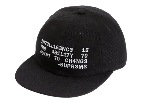 Supreme Intelligence 6-panel Cap - Black