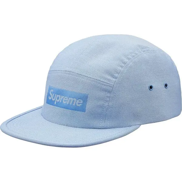Supreme Jacquard Box Logo Camp Cap - Navy Blue