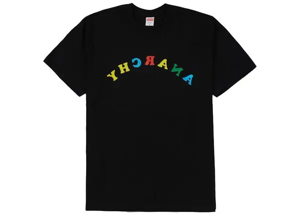 Supreme Jamie Reid Anarchy Tee Shirt - Black