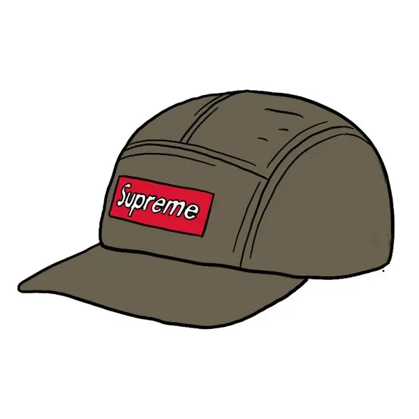 Supreme Inset Logo Camp Cap - Olive