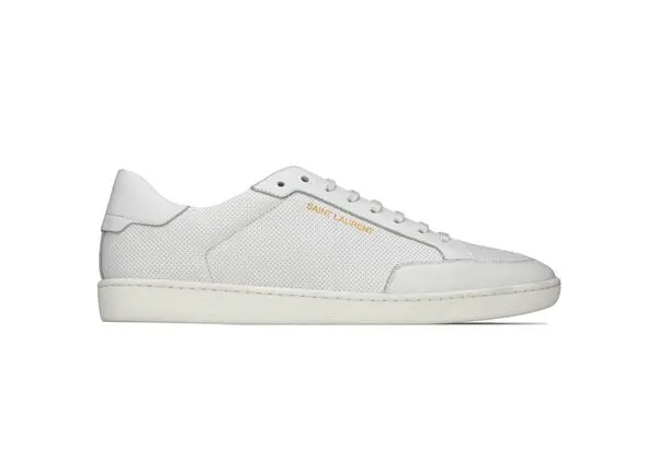 Saint Laurent Court Classic Sl/10 Perforated Sneakers - White