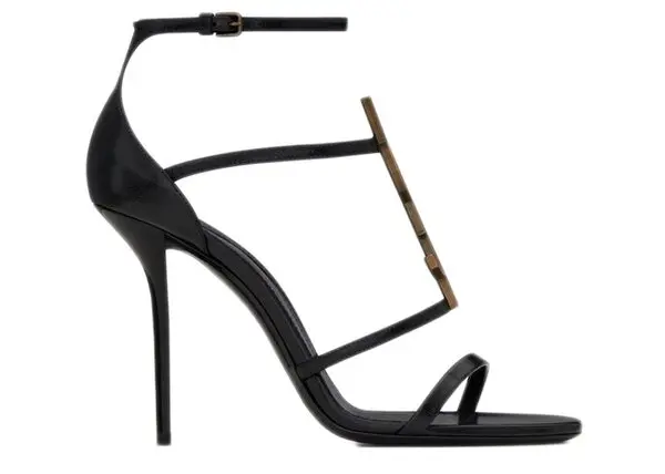 Saint Laurent Cassandra Sandal Heels - Black