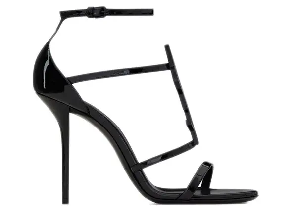 Saint Laurent Cassandra Sandal Heels - Black