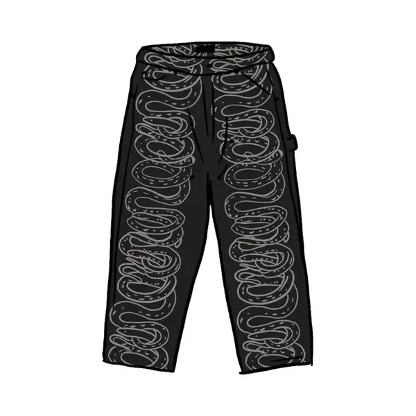 Supreme X Hysteric Glamour Snake Denim Painter Pant - Black