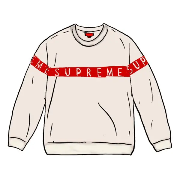 Supreme Logo Sweater - White