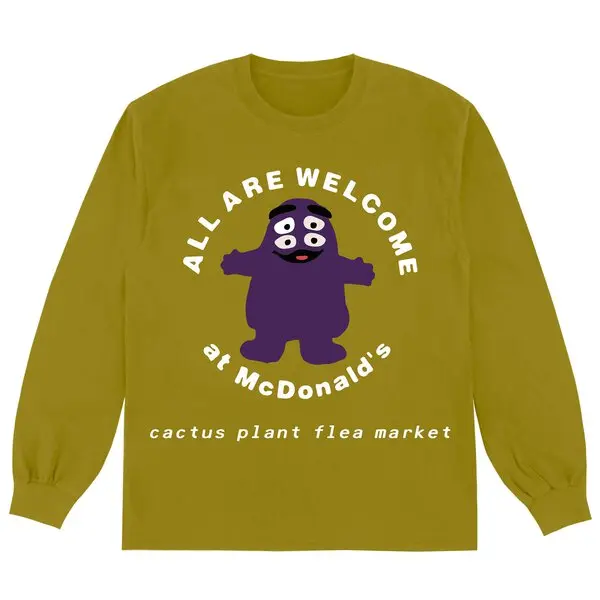 CACTUS PLANT FLEA MARKET X Mcdonald's Grimace Long Sleeve T-shirt