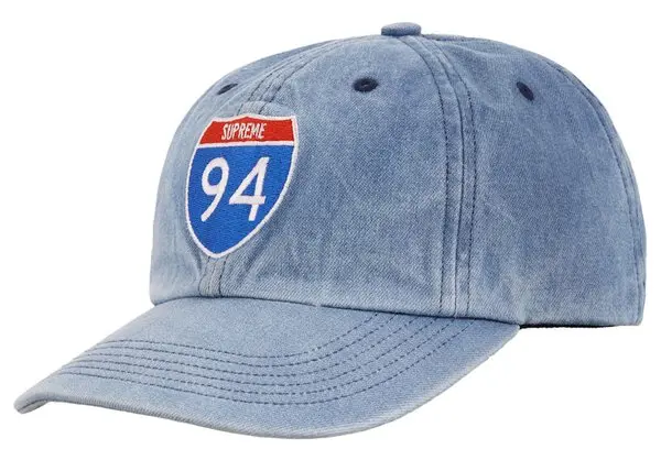 Supreme Interstate 6-panel Cap - Light Denim