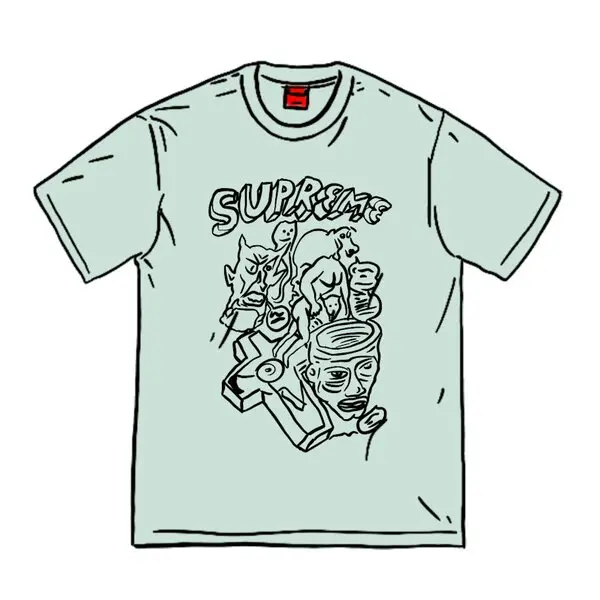 Supreme Daniel Johnston Tee Shirt - Light Teal