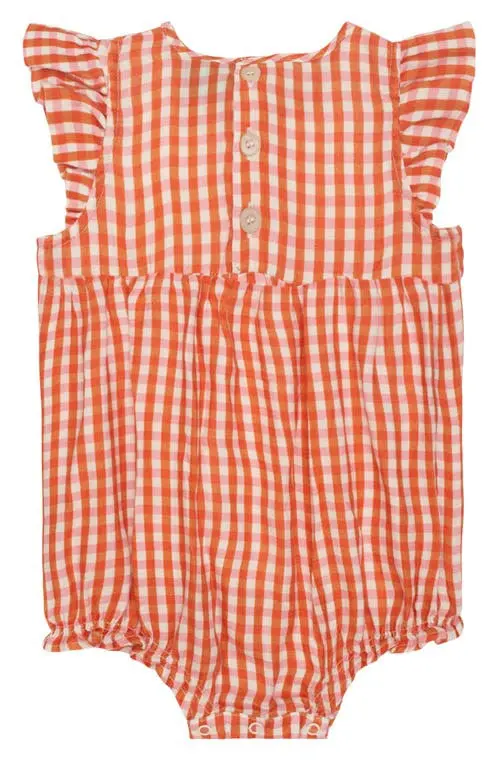 MON COEUR Gingham Linen Bubble Romper