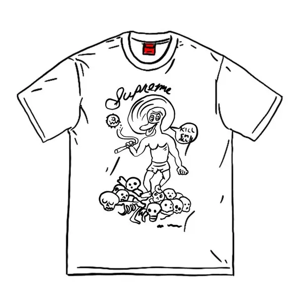 Supreme Daniel Johnston Kill Em All Tee Shirt - White