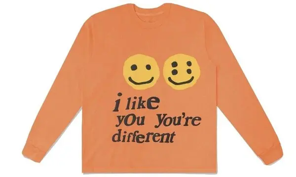 CACTUS PLANT FLEA MARKET I Like You You're Different Long Sleeve Tee Shirt - Orange