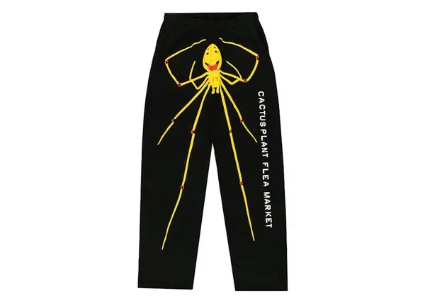 CACTUS PLANT FLEA MARKET X Complexcon Smiley Spider Wide Leg Sweatpants - Black