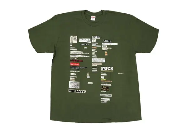 Supreme Cutouts Tee Shirt - Olive