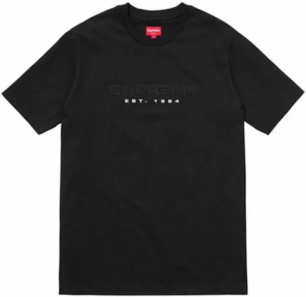 Supreme Debossed Tee Shirt - Black