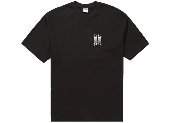 Supreme Dead Prez Tee Shirt - Black