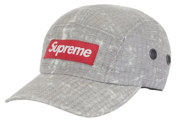 Supreme Distressed Ripstop Camp Cap - Stone