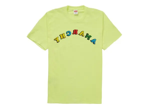 Supreme Jamie Reid Anarchy Tee Shirt - Bright Yellow