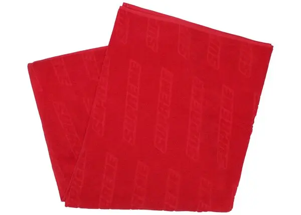 Supreme Debossed Logo Beach Towel - Red