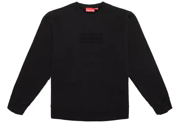 Supreme Cutout Logo Crewneck Sweatshirt - Black