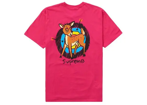 Supreme Deer Tee Shirt - Pink