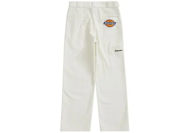 Supreme Dickies Double Knee Corduroy Work Pant - White