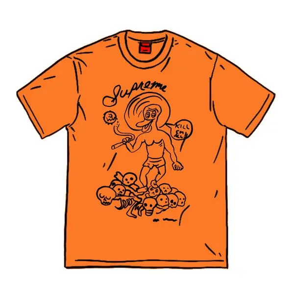 Supreme Daniel Johnston Kill Em All Tee Shirt - Orange