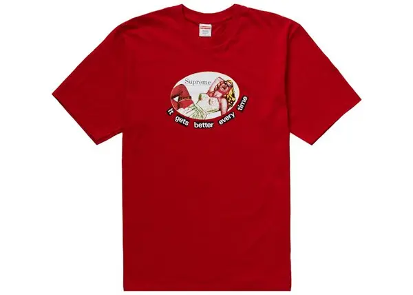 Supreme It Gets Better Every Time Tee Shirt - Red