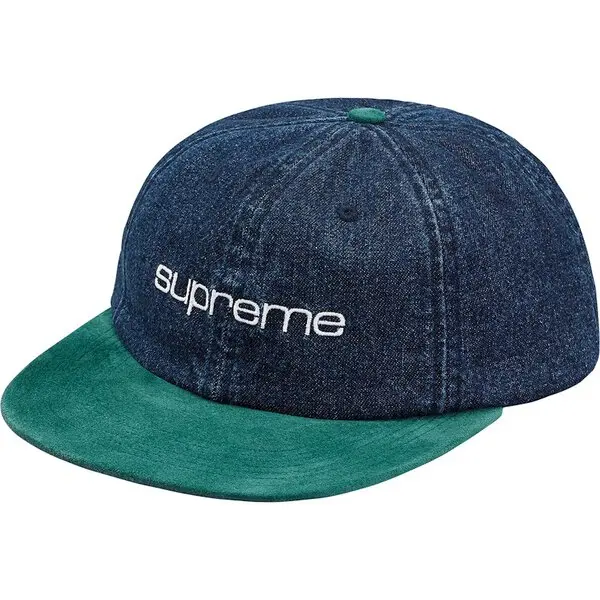 Supreme Compact Logo 6-panel Cap - Blue