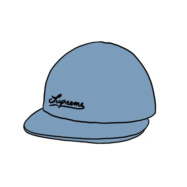 Supreme Jacquard Logos Denim 6-panel Cap - Blue