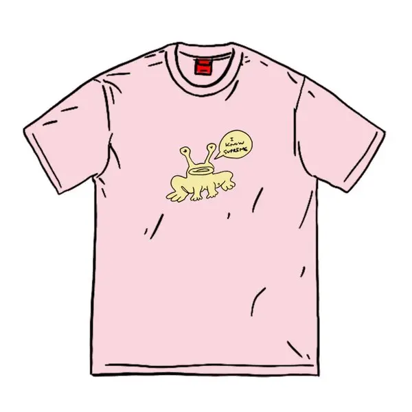 Supreme Daniel Johnston Frog Tee Shirt - Light Pink