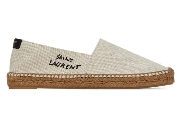 Saint Laurent Embroidered Espadrilles - Beige